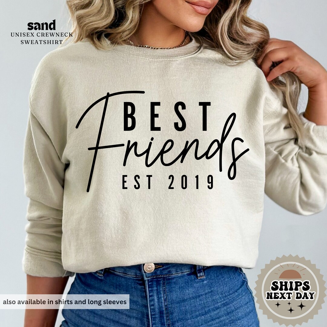 Matching Best Friend Sweatshirt | Custom Best Friend Gifts | Besties ...