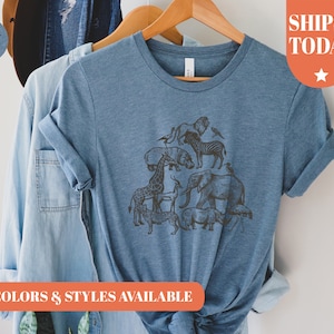 Zoo Shirt Zoo Crewneck Shirt Animals Tshirt Animal Shirt Animal Lover ...