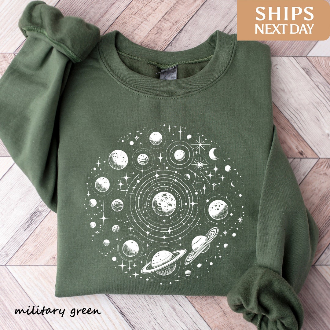 Planet Sweatshirt | Planet Hoodie | Space Sweatshirt | Moon Sweatshirt ...