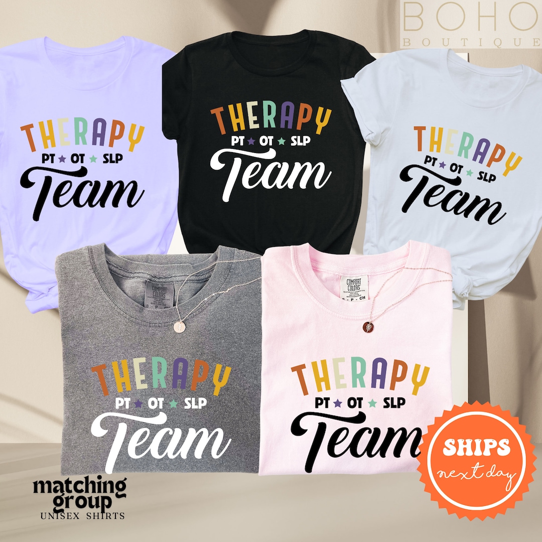 Therapy Team Shirt | Comfort Colors Therapist Squad Shirt | Speech ...