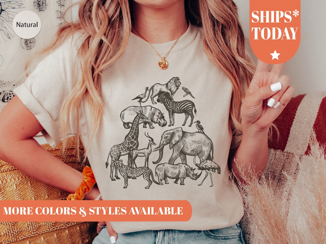 Zoo Shirt Zoo Crewneck Shirt Animals Tshirt Animal Shirt Animal Lover ...