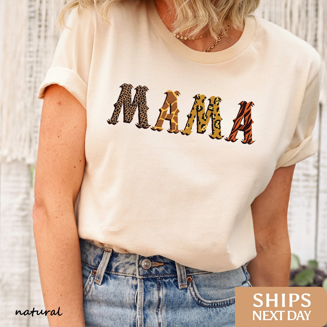 Mama Shirt Mama Tshirt Leopard Mama Shirt Animal Print Mama Shirts ...