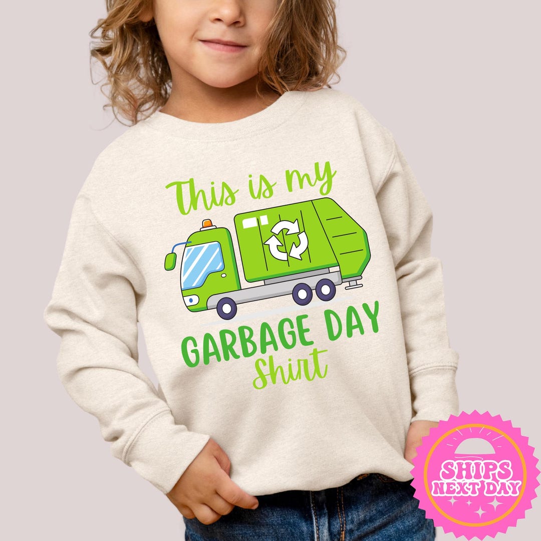 This is My Garbage Day Shirt Toddler Shirt | Green Garbage Trash Truck ...