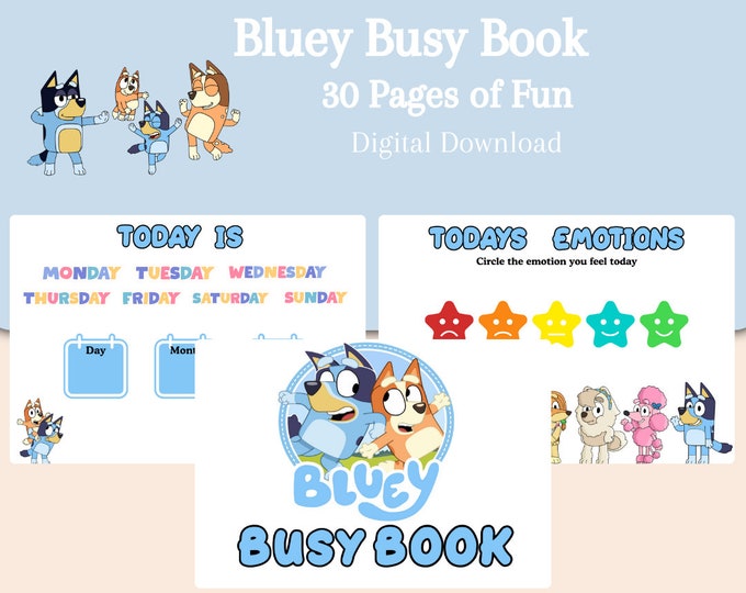 Bluey Children Learning Number & Coloring Worksheets - Etsy Australia