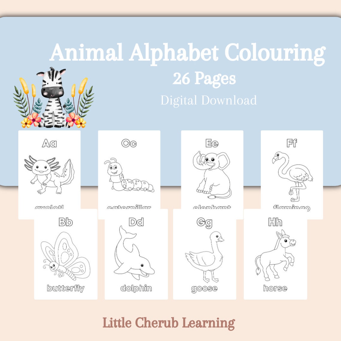 Alphabet Animal Coloring Pages, Preschool Coloring Pages, Preschool ...