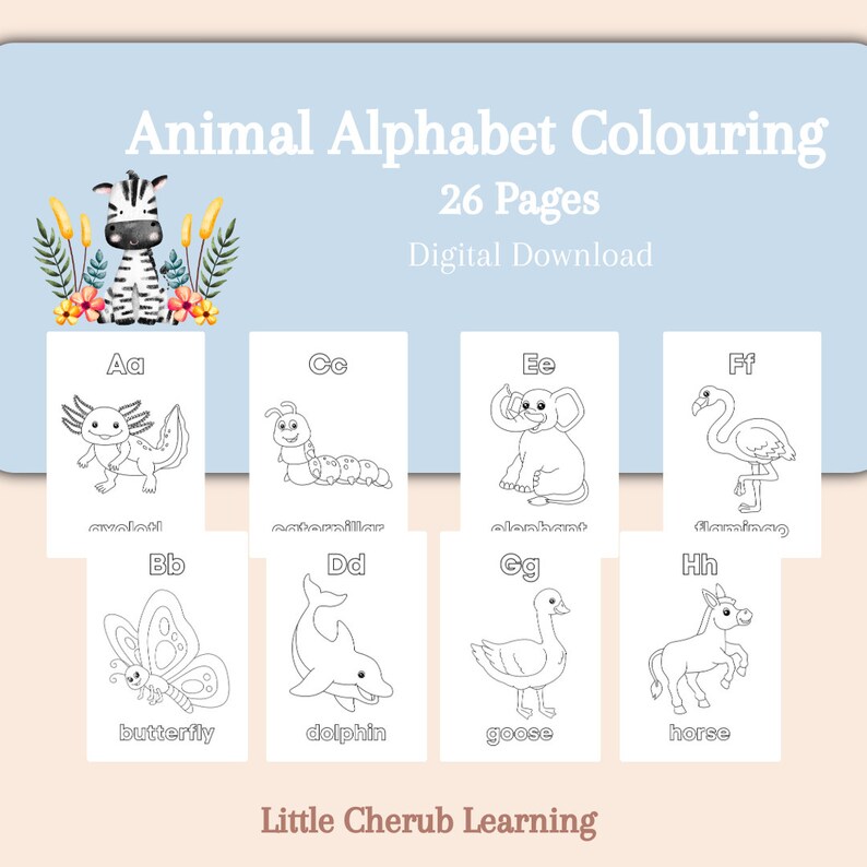 Alphabet Animal Coloring Pages, Preschool Coloring Pages, Preschool ...