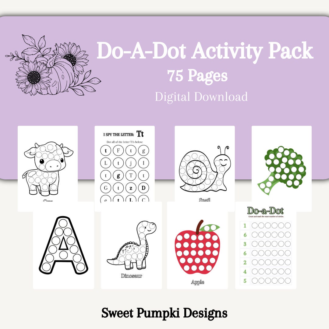 Dot Marker Printables, Preschool Dot-a-dot, Toddler Do-a-dot, Toddler ...
