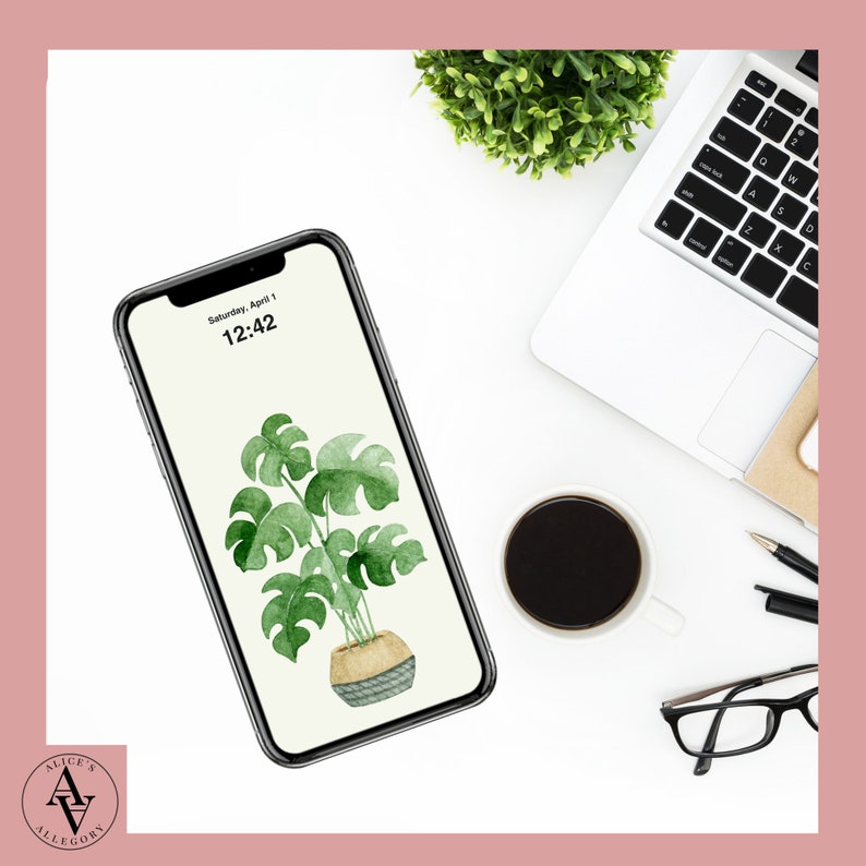 Assorted Houseplant Phone Wallpaper Background | Boho House Plant ...
