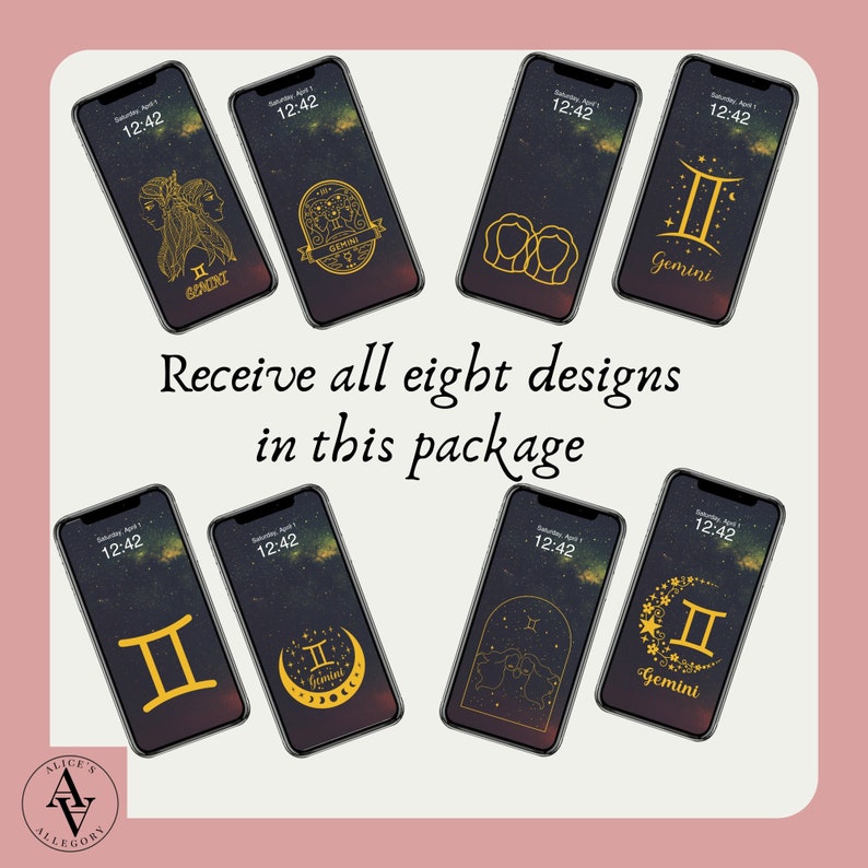 Gemini Zodiac Sign Phone Wallpaper Background | iPhone Android ...