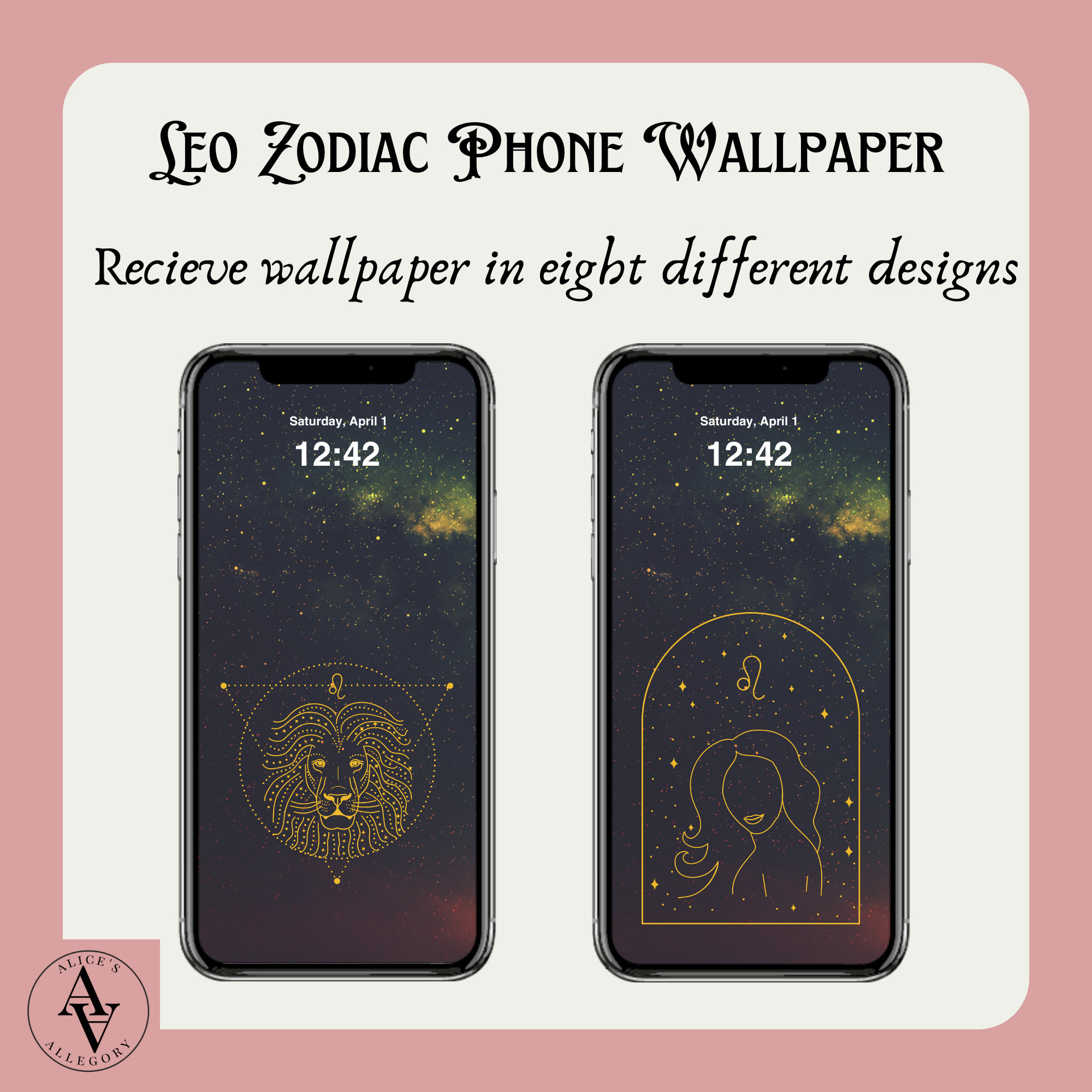 Leo Zodiac Phone Wallpaper Background | iPhone Android Cellphone ...