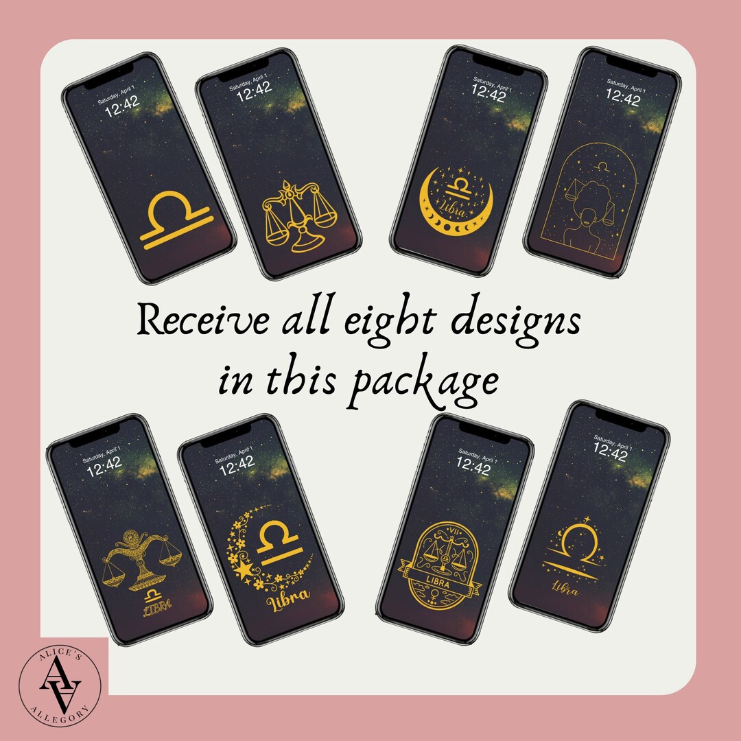 Libra Zodiac Sign Phone Wallpaper Background | iPhone Android Cellphone ...
