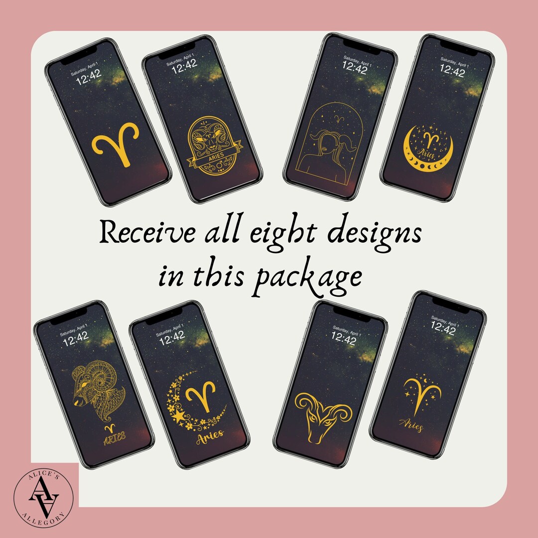 Aries Zodiac Sign Phone Wallpaper Background | iPhone Android ...