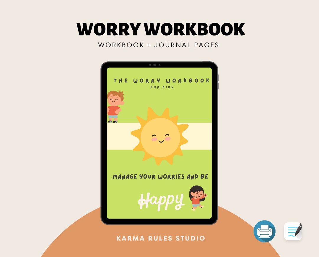 Worry Workbook for Kids | Activity Pages | Digital Anxiety Journal ...