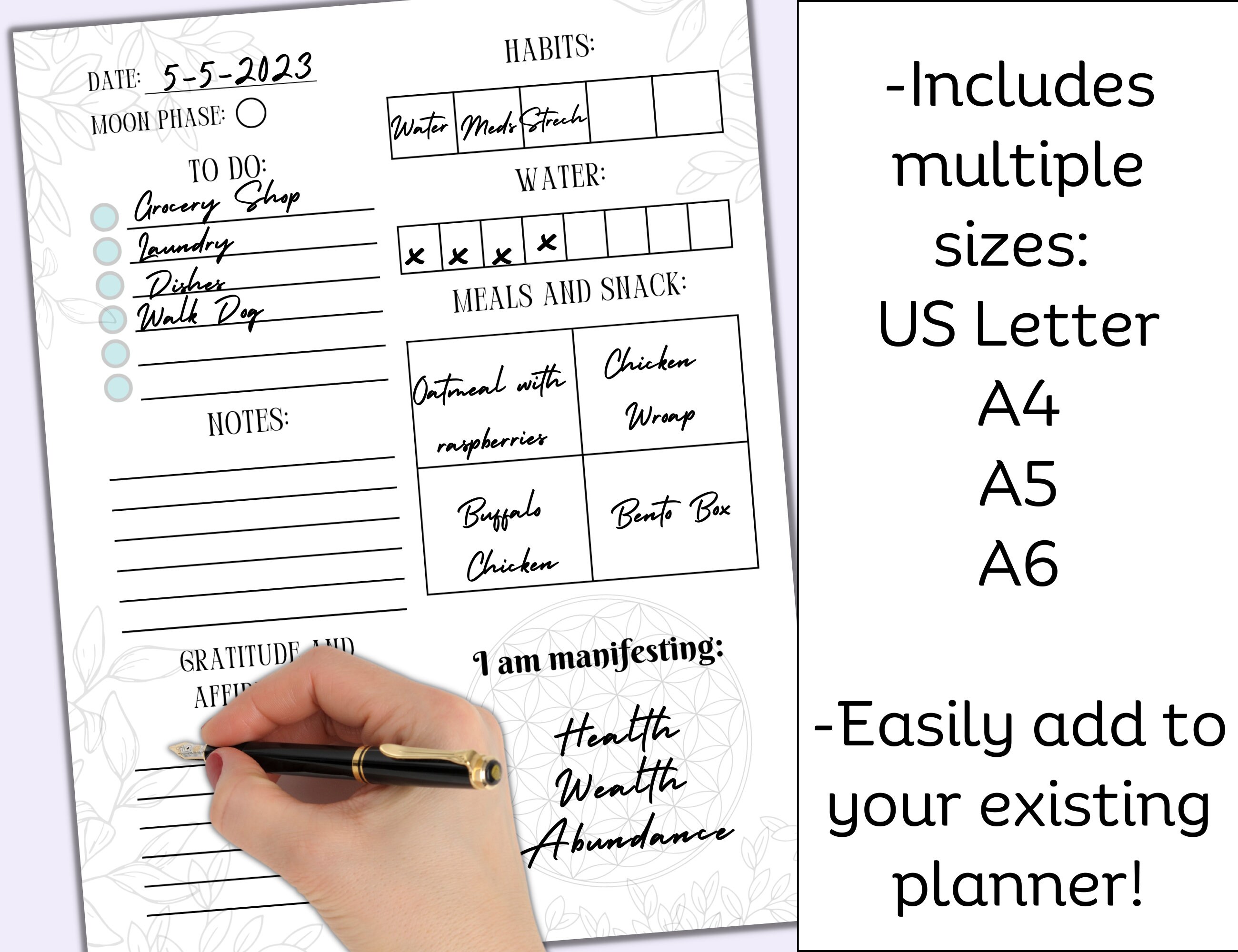 Witchy Planner Pages Wicca Planner Spiritual Planner Witchcraft Planner ...