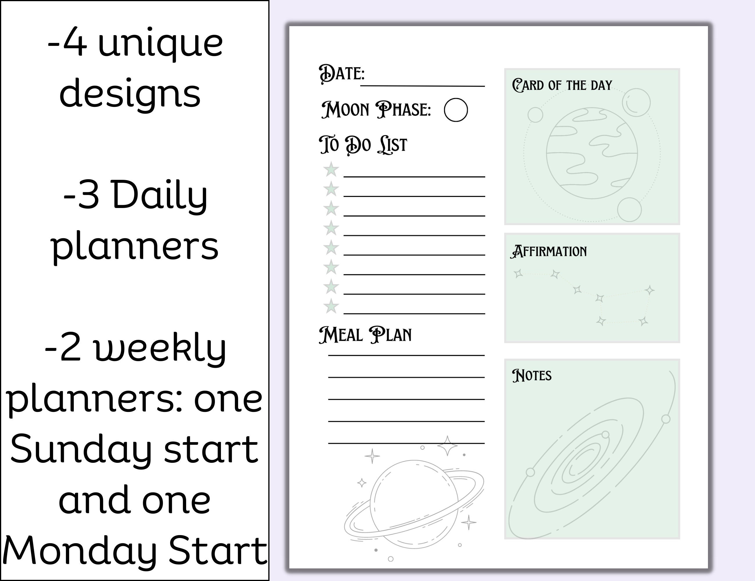 Witchy Planner Pages | Wicca Planner | Spiritual Planner | Witchcraft ...