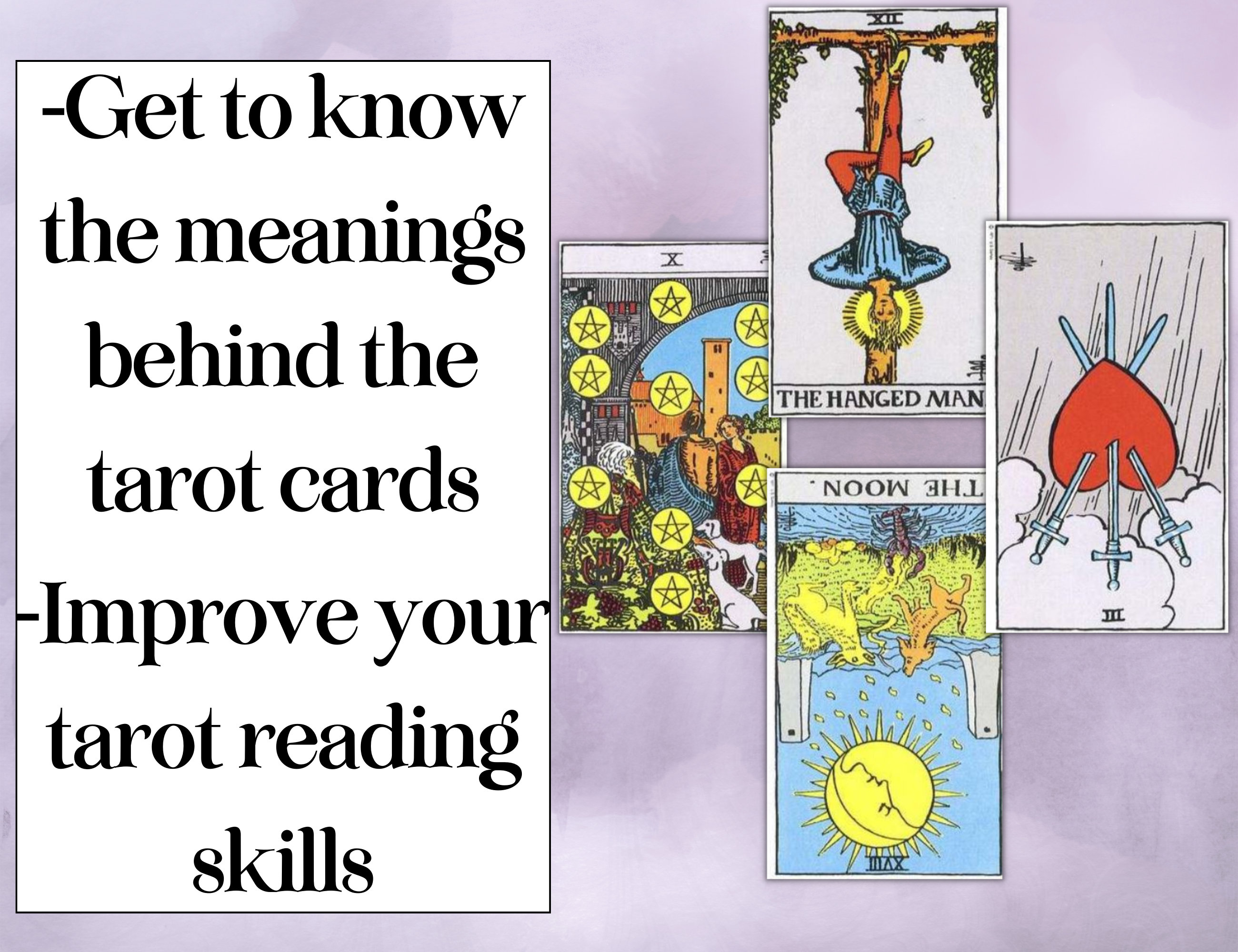 Tarot Cheat Sheet | Printable Tarot Meanings | Tarot Study Cards ...
