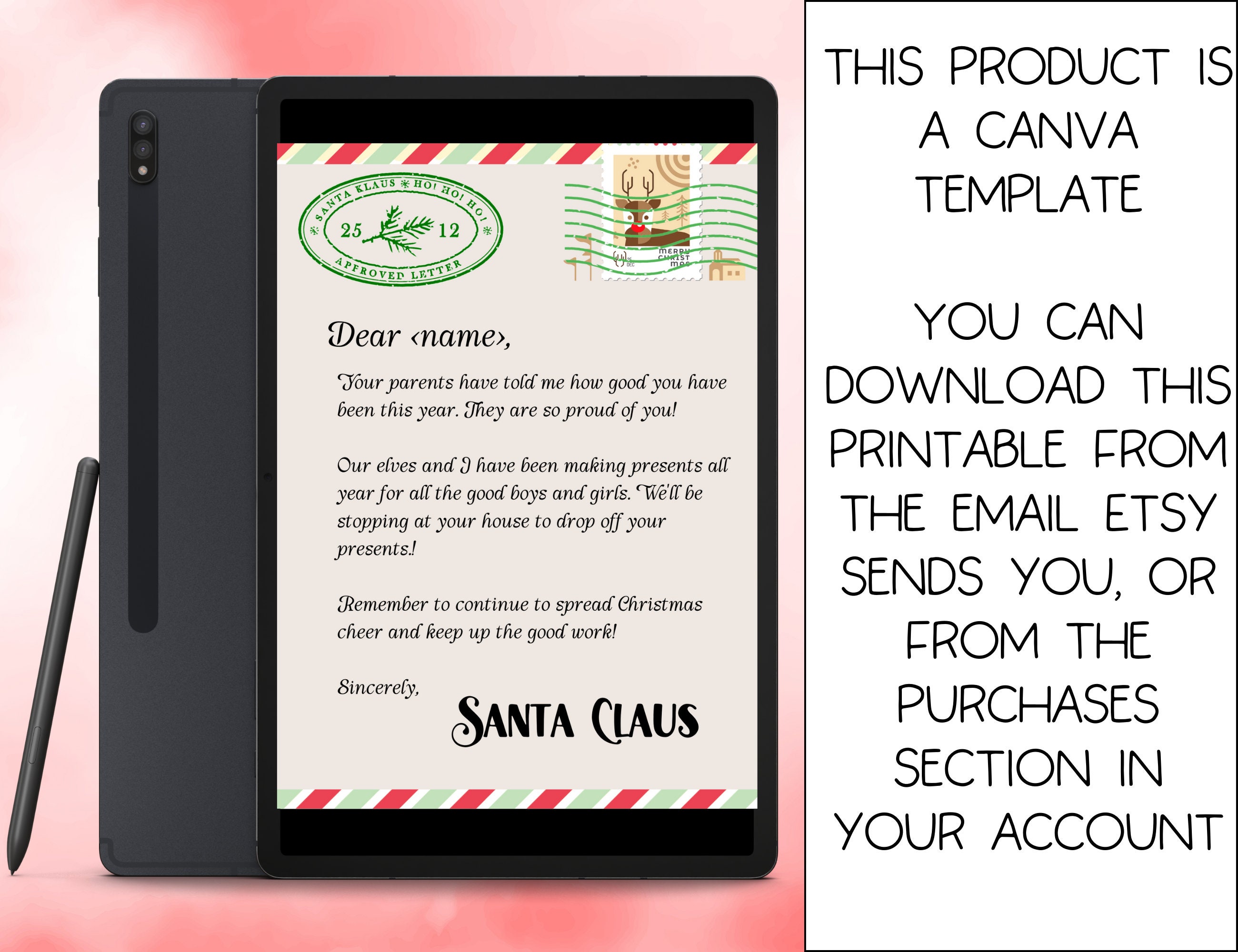 Editable Letter From Santa Personalized Letter From Santa Printable ...