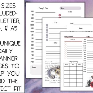 Goth Daily Planner Goth Planner Insert Goth Planner - Etsy