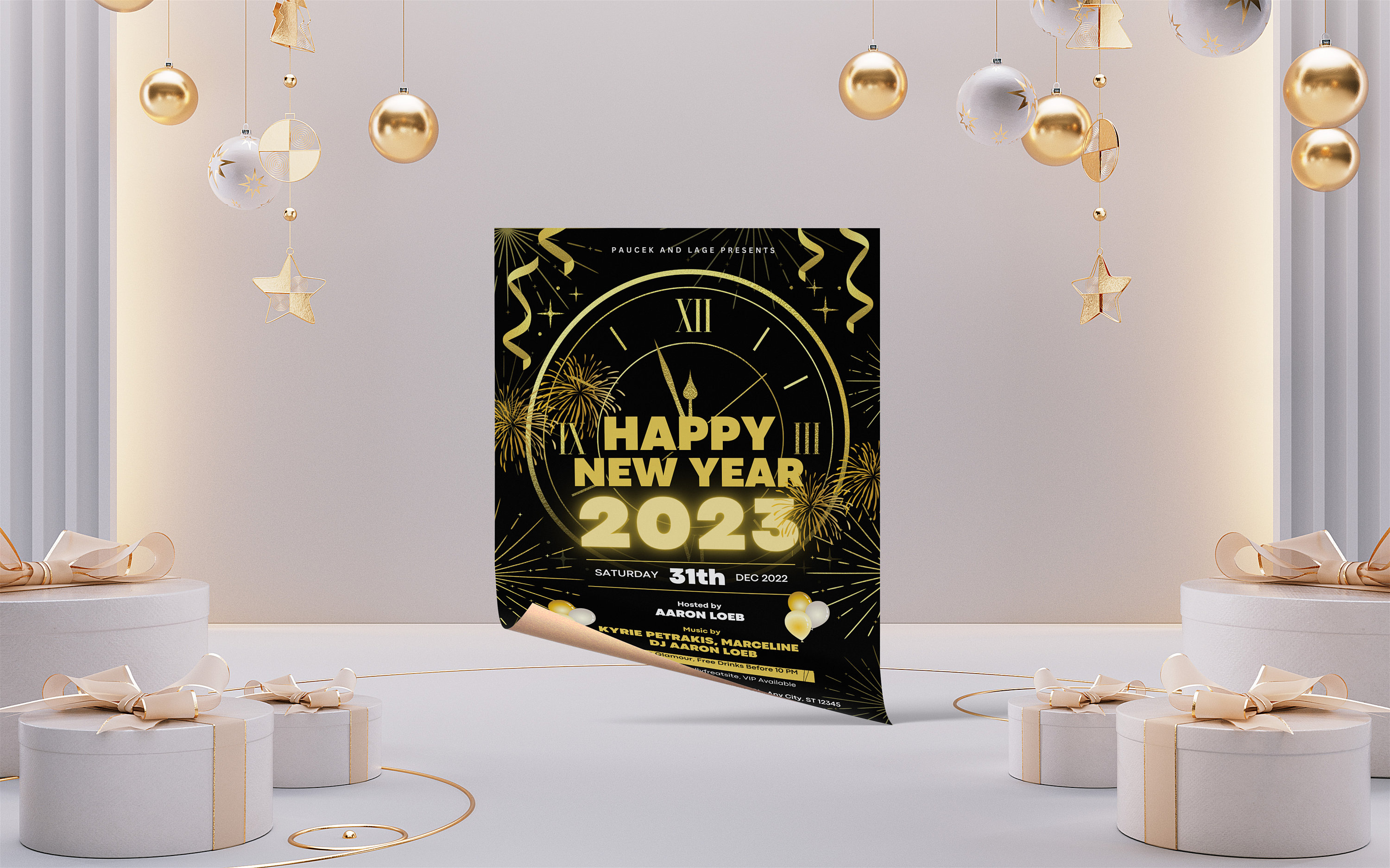 New Years Eve Party Invitation, 2023 New Year Party Invitation ...
