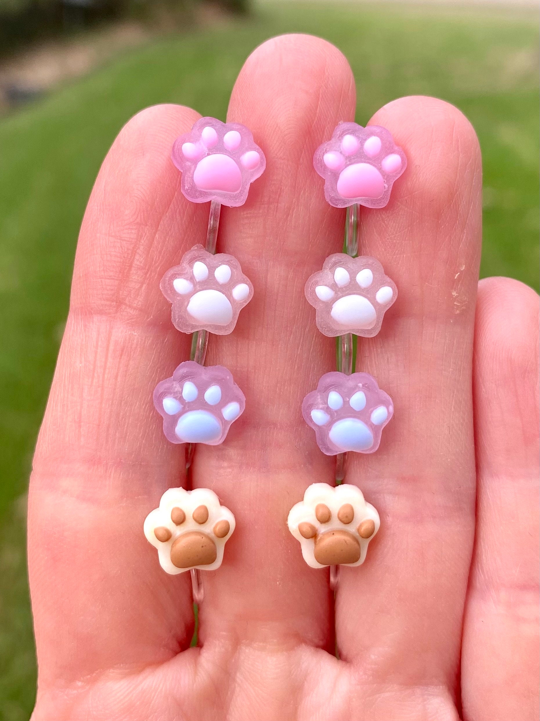 Invisible PAW PRINT Puppy Dog Cat Pet Blue Pink White Brown GLOW in the ...