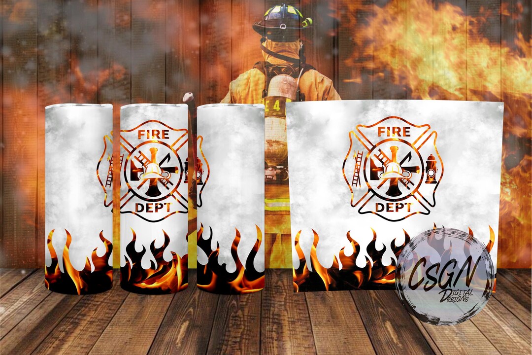 Fire Department Logo - 20oz Tapered Tumbler Wrap - Sublimation PNG ...