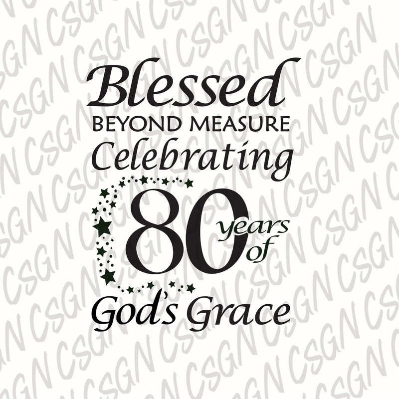 80 Years Blessed - Etsy