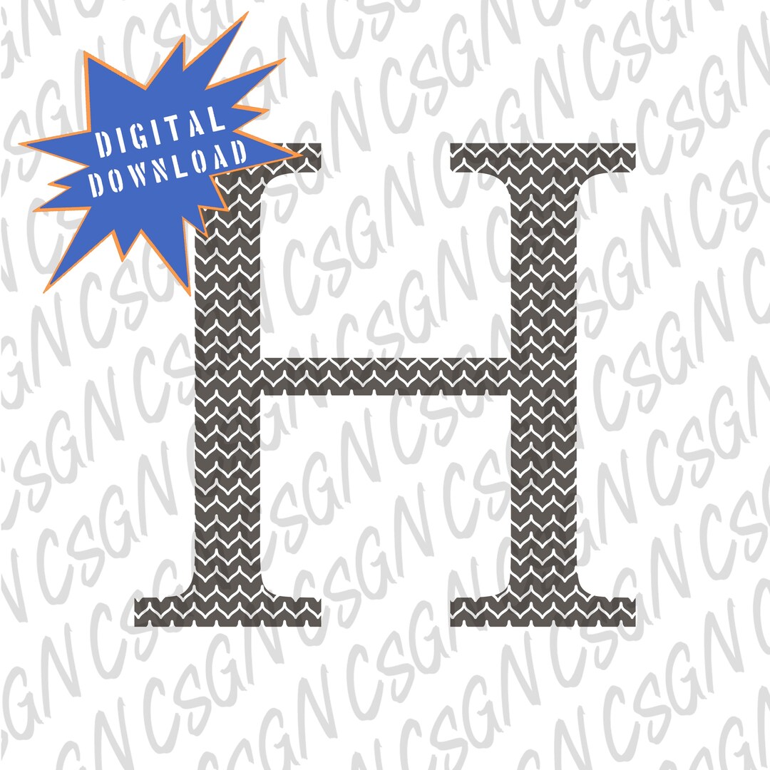 Weasley Sweater Letter "h" - HP - PNG Digital Download - Cut File - Etsy