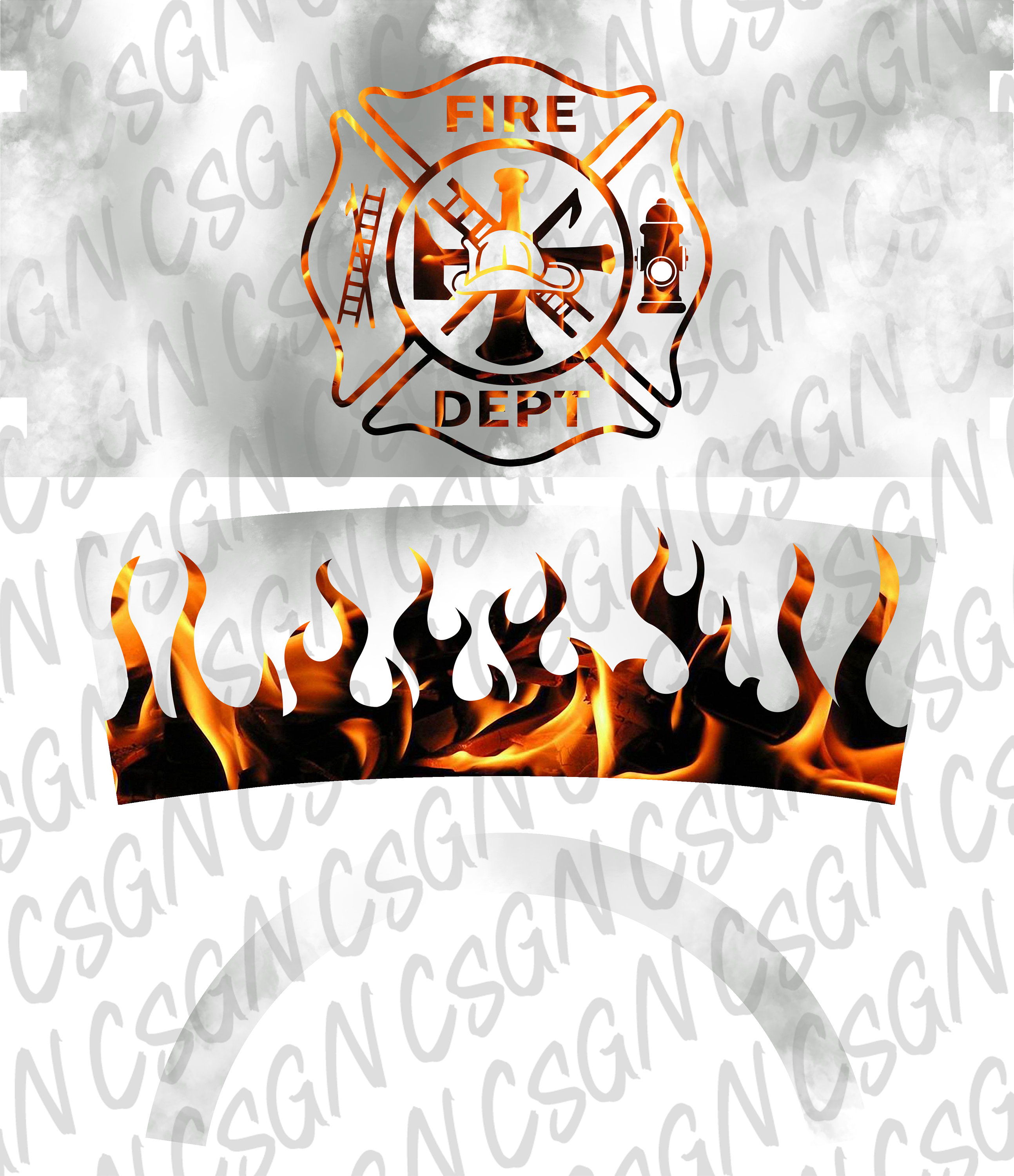 Fire Department Logo - 40oz Skinny Tumbler Wrap - Sublimation PNG ...