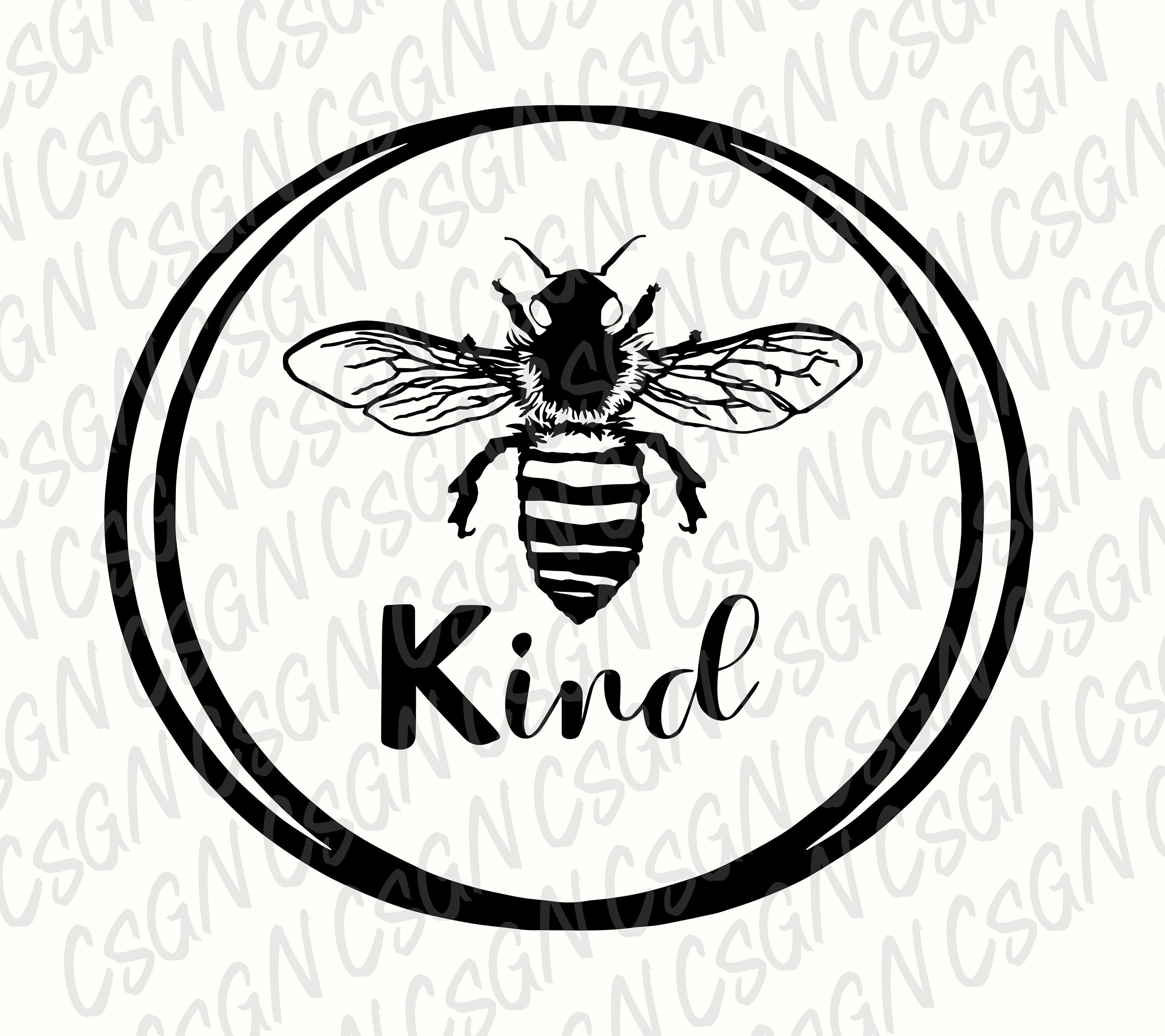 Bee Kind SVG - PNG Digital Download Design - Etsy
