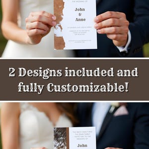 Rustic Cow Print Wedding Invitation Template Custom Photo Invitation ...