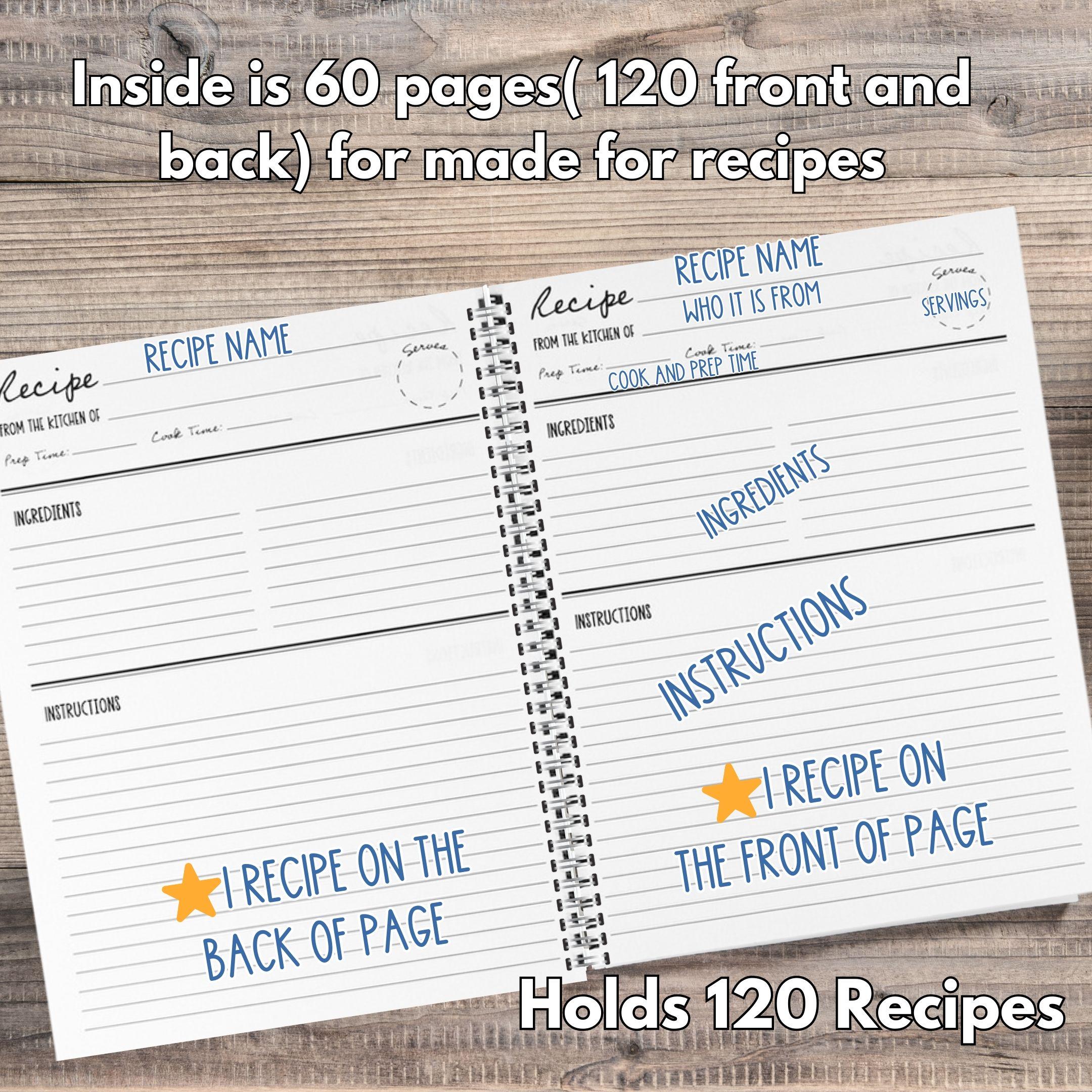 Custom Family Recipe Book Personalized Recipe Organizer Peacock Art ...