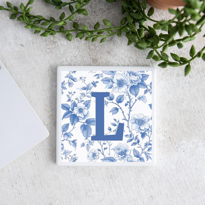Letter Coaster - Etsy
