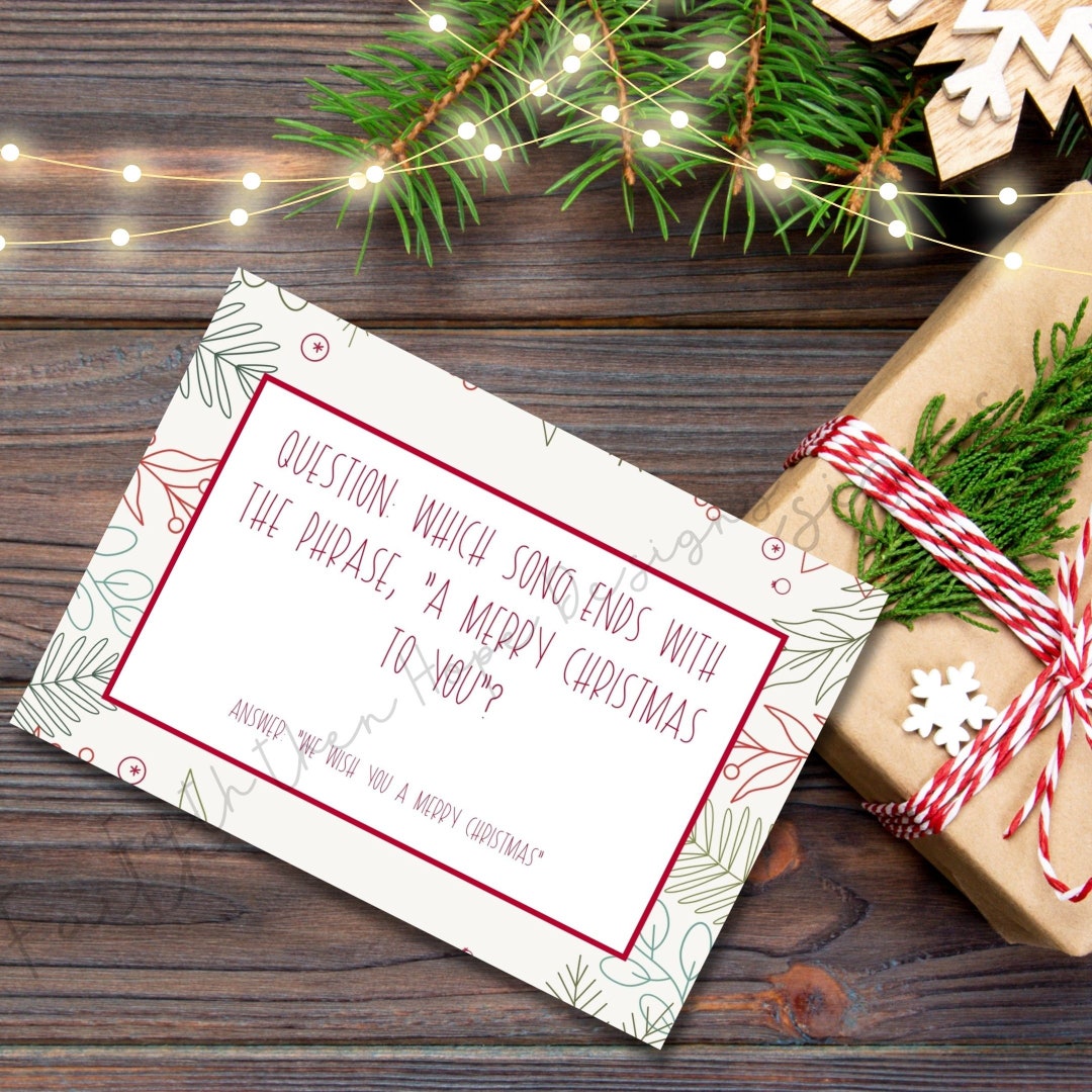 Minimalist Christmas Trivia, Trivia Game, Christmas Activity, Holiday ...