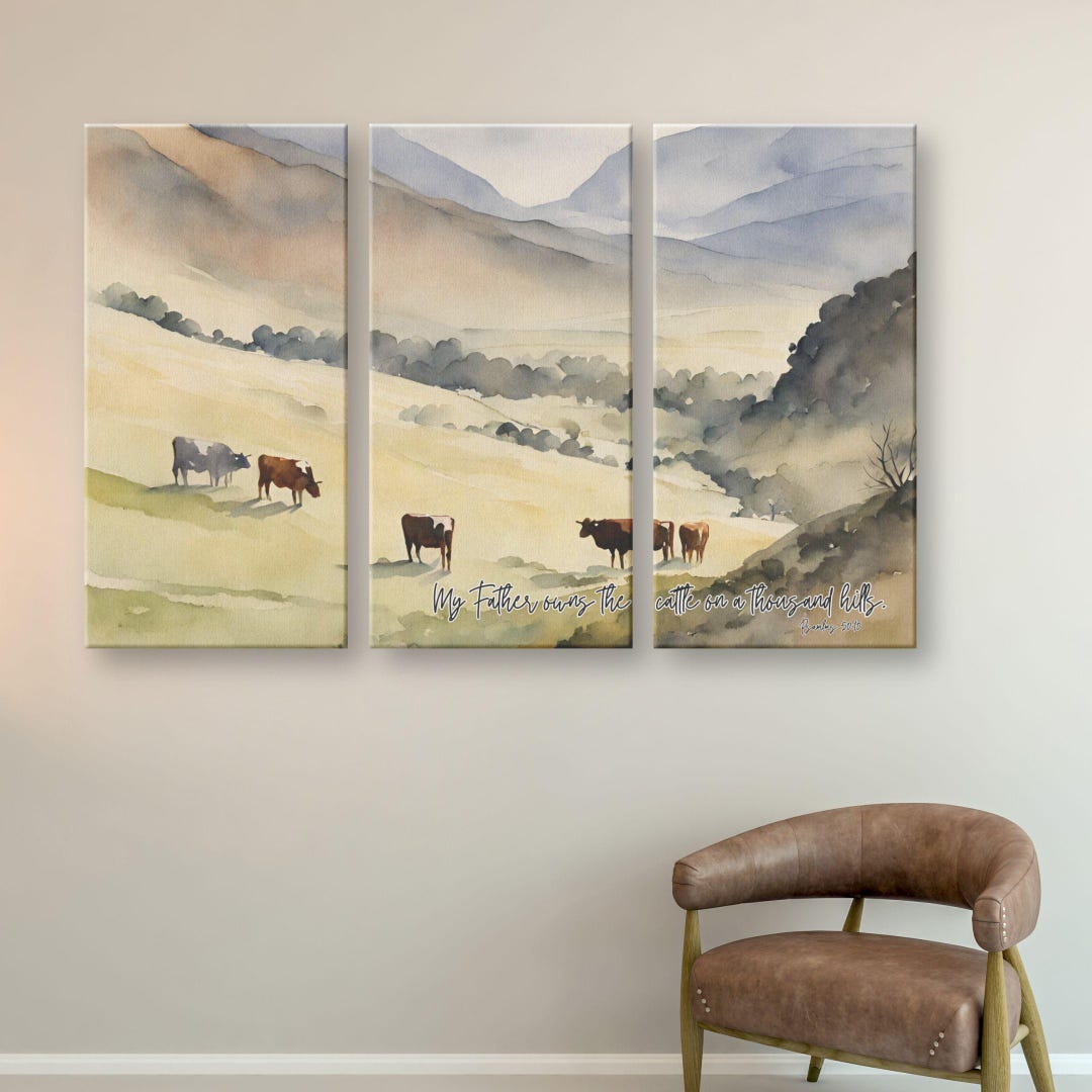 Farmhouse Bible Verse Print Western Wall Art Religious Home Gift ...