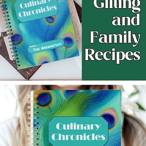 Custom Family Recipe Book Personalized Recipe Organizer Peacock Art ...