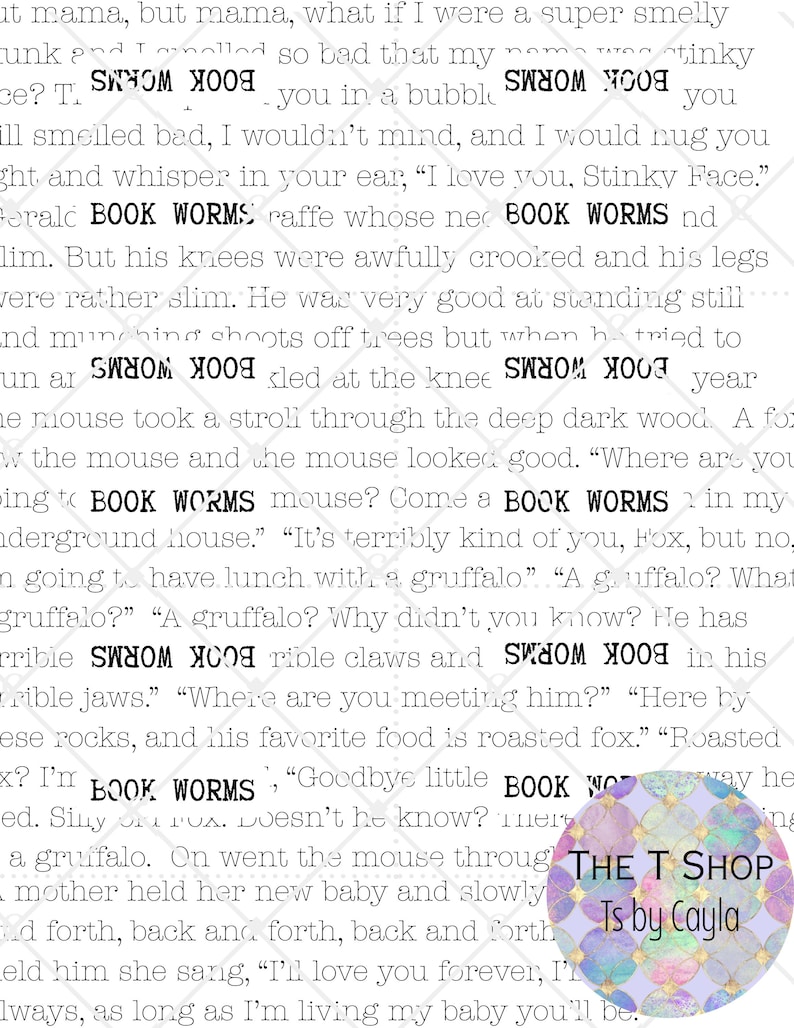 Book Worm Thank You PNG, Chapter One Birthday Thank You, Storybook ...