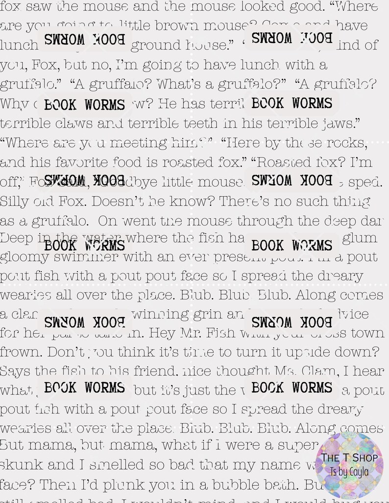 Book Worm Thank You PNG, Chapter One Birthday Thank You, Storybook ...