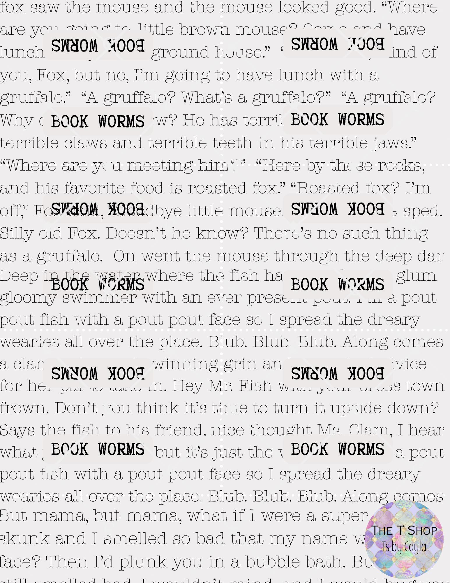Book Worm Thank You PNG, Chapter One Birthday Thank You, Storybook ...