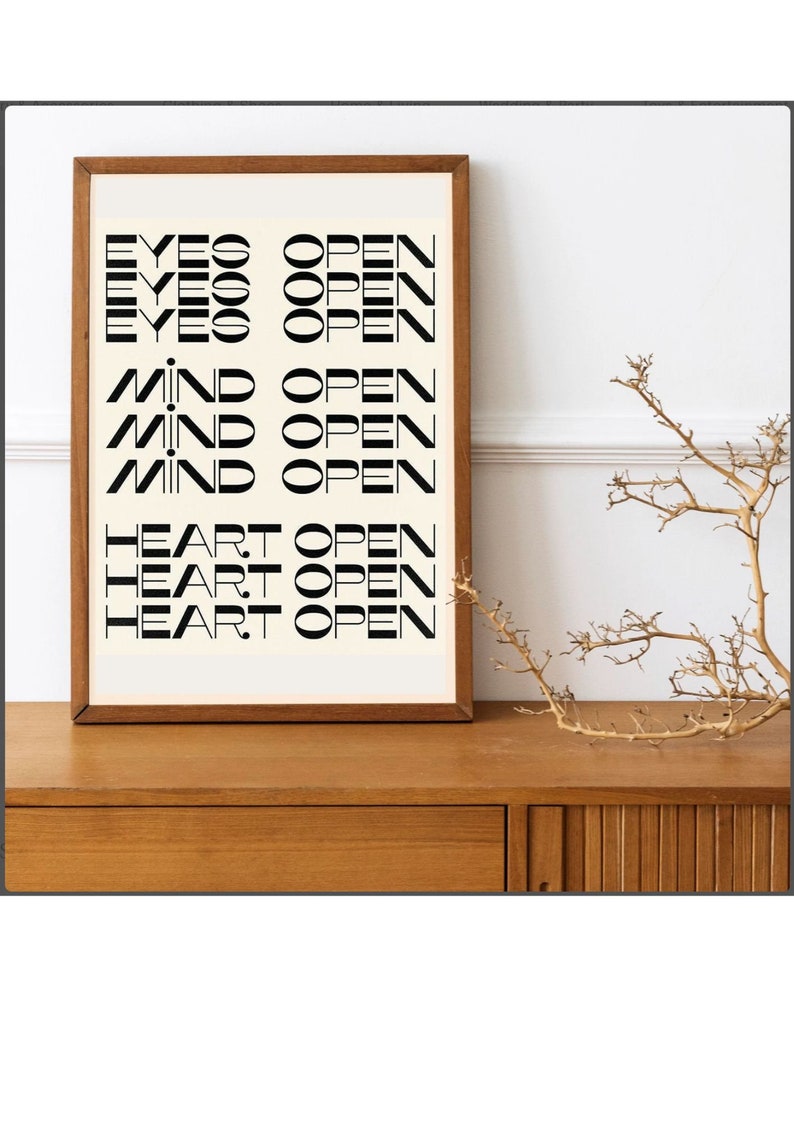 Eyes Open Mind Open Heart Open Digital Print Aesthetic Wall - Etsy