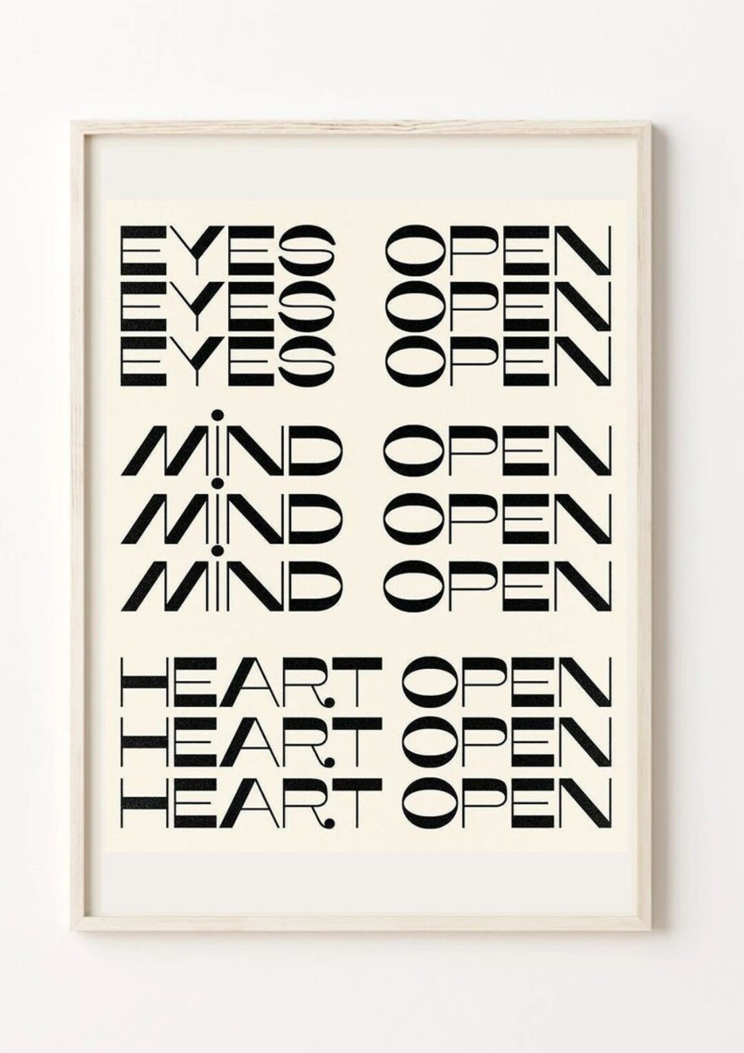 Eyes Open Mind Open Heart Open Digital Print Aesthetic Wall - Etsy