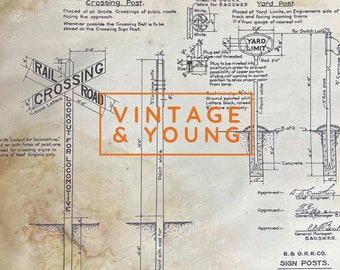 Railroad Printable Sign - Etsy