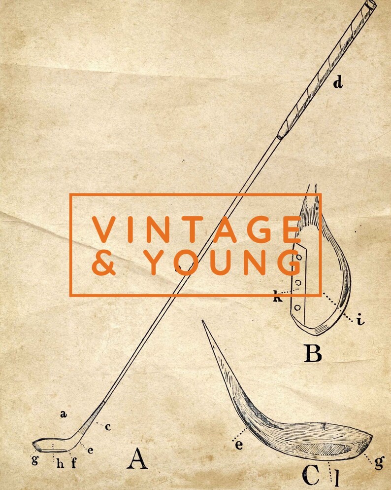 Vintage Golf Wall Art Print Vintage Paper Ephemera Digital - Etsy
