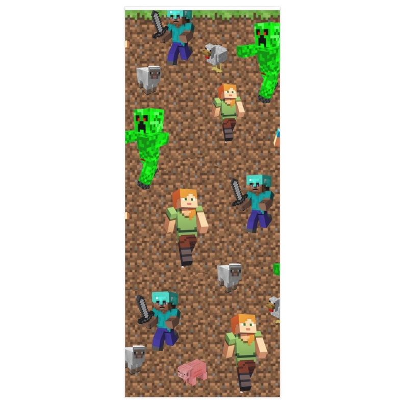 Minecraft Wrapping Paper Personalized Wrapping Paper Videogames ...
