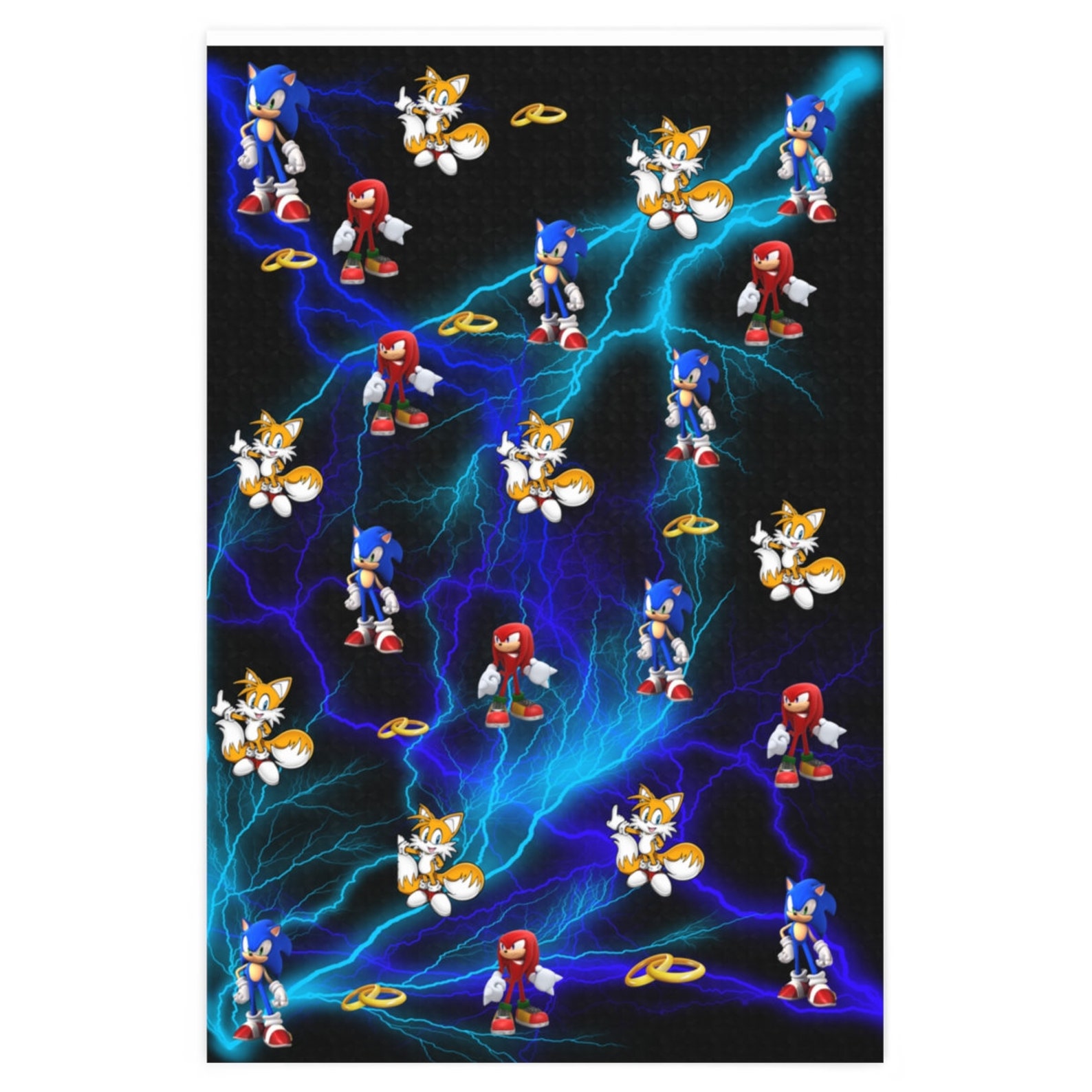 Sonic the Hedgehog Wrapping Paper Knuckles Tails Boys Wrapping Paper ...