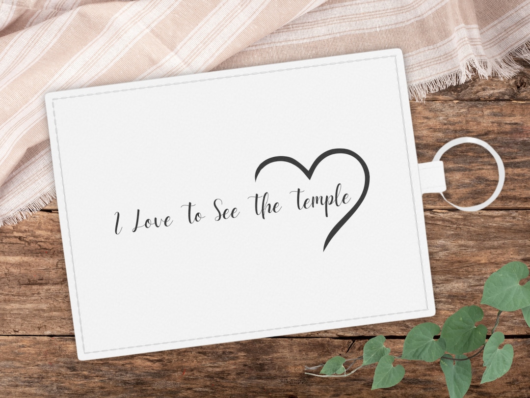 LDS Temple Recommend Holder, Lds Temple Bag Accessory, Key Chain Wallet ...