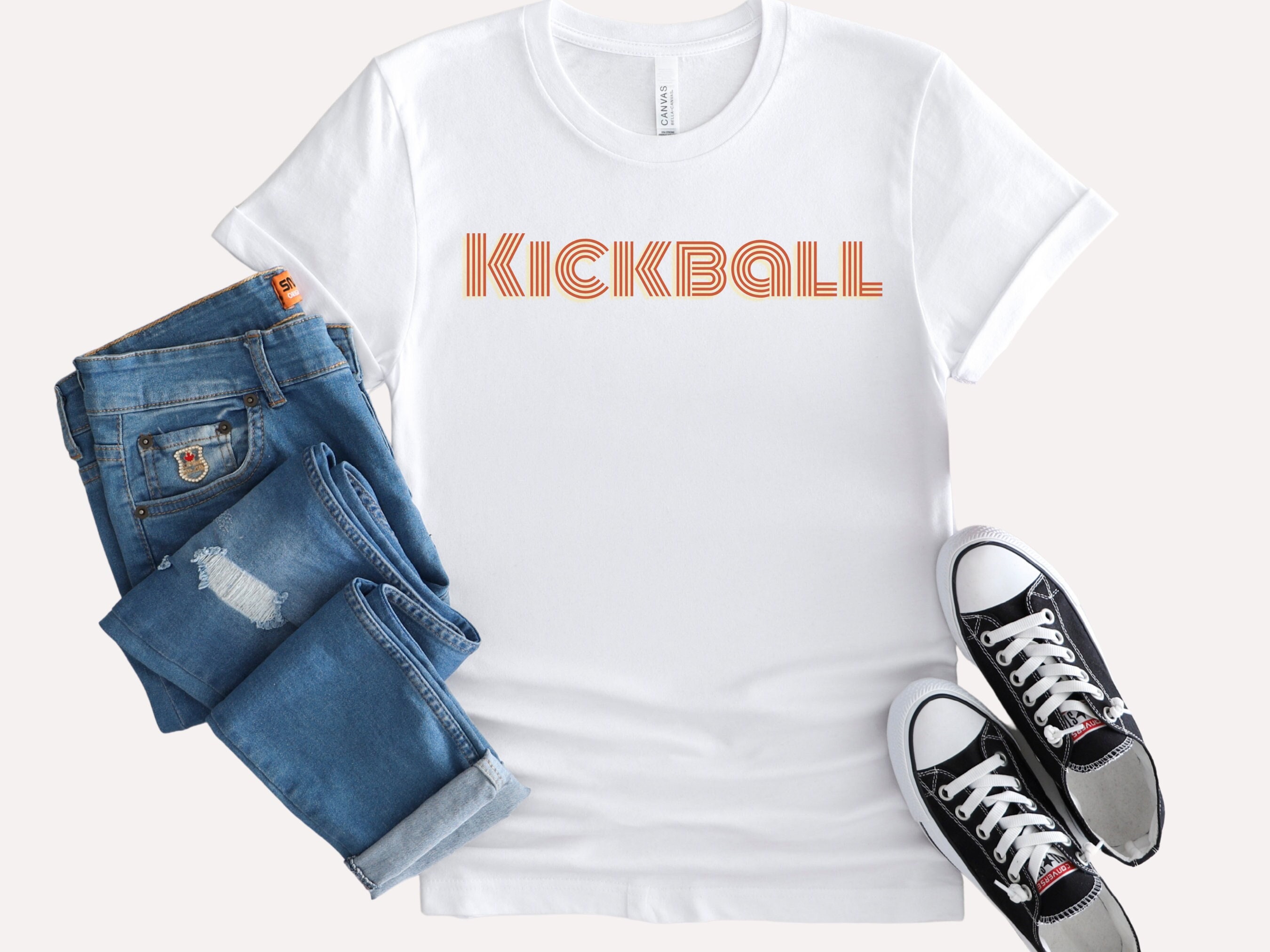 Kickball Unisex Tee, Kickball Player Shirt, Team Kickball Shirt, Retro ...
