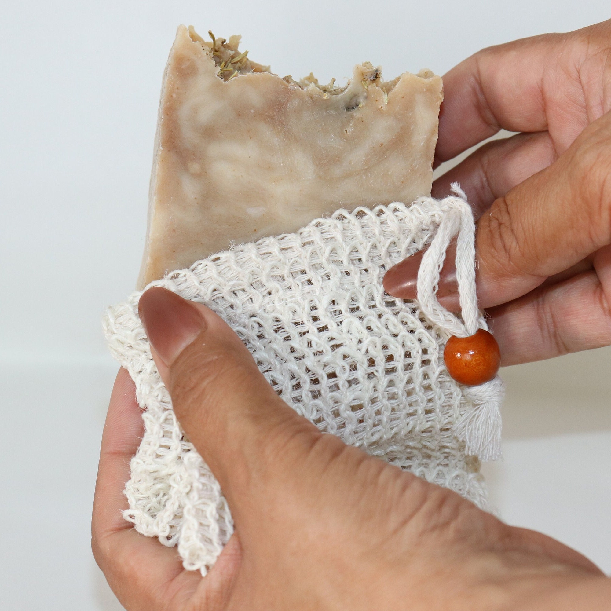 Exfoliating Soap Saver Bag | 100% Natural Materials - Etsy