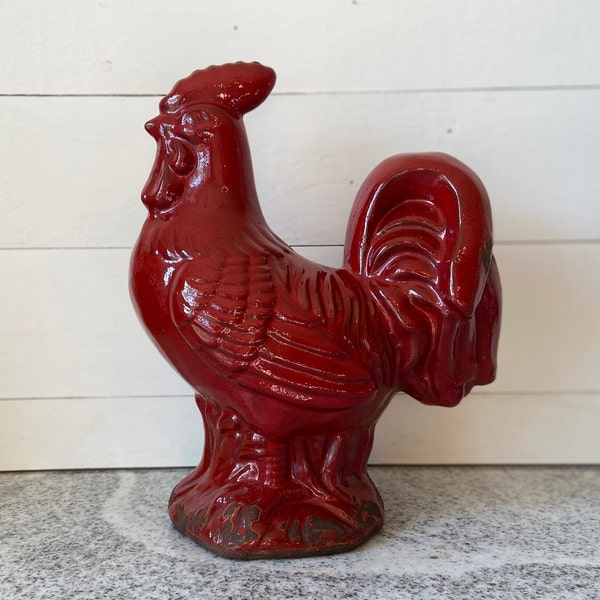 Large Ceramic Rooster - Etsy