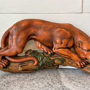 Pair of Rare 1978 Continental Studios of Atlanta Ceramic Panther Wall ...