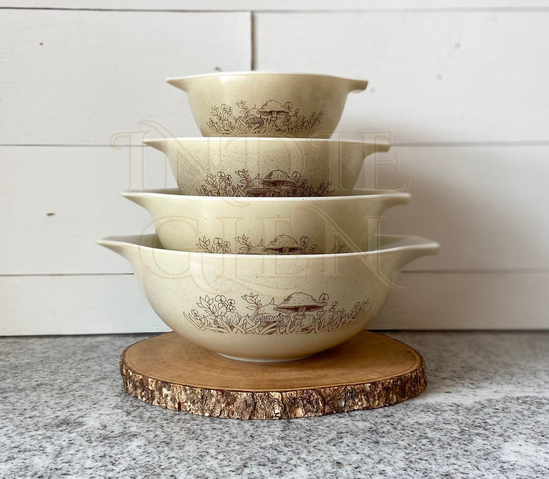 Forest Fancies Vintage Pyrex Cinderella Mixing Bowl Set 441 - 444 ...